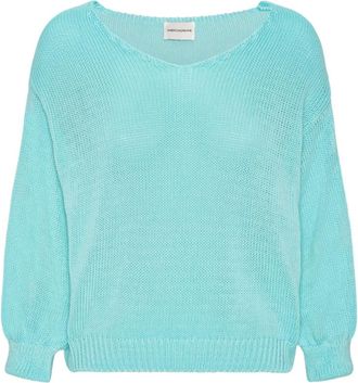 Americandreams Americandreams, Femme, Pulls, Bleu, Taille: 42 FR Milana LS Light Cotton Knit