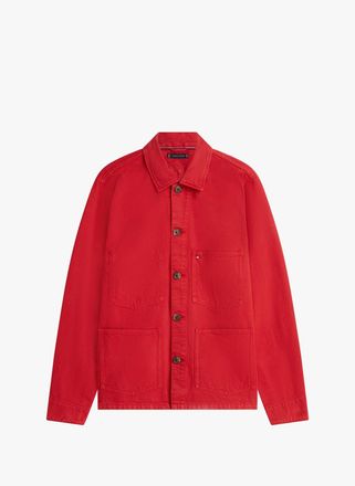 Tommy Hilfiger Veste droite &agrave; logo en coton