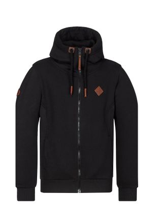 Naketano Herren Kapuzensweatjacke Birol, Farbe:Black, Gr&ouml;&szlig;e:XXL