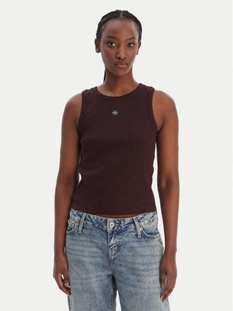 Calvin Klein Jeans Top LV047C201G Braun Slim Fit