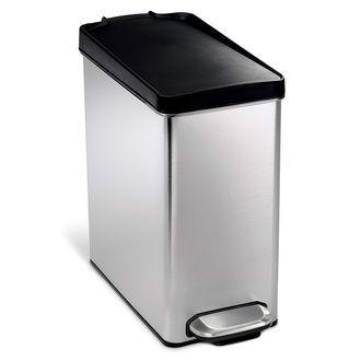 Simplehuman 10 Liter, profil Treteimer geb&uuml;rsteter Stahl, geb&uuml;rsteter Stahl, 5 Jahre Garantie