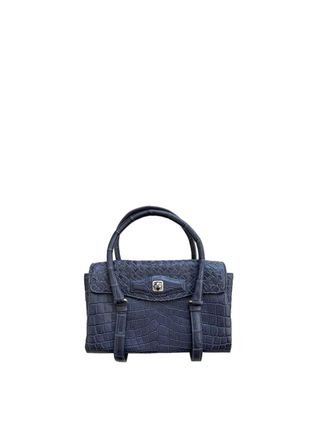 Bottega Veneta Intrecciato Leather Croc Embossed Tote