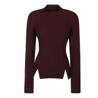 Victoria Beckham Rippstrickpullover - - Knitwear - Damen - Rot - M