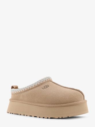 UGG Womens W Tazz Suede Sandals With Engraved Logo Beige Pelle