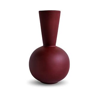 Cooee Design Trumpet-Vase aus Keramik in der Farbe Berry Handgefertigt, Maße: 17cm x 17cm x 30cm, HI-028-29-BR
