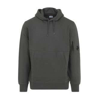 C.P. Company Diagonal Raised Fleece Kapuzenpullover mit Linsen-Detail - - Sweatshirts & Hoodies - Herren - Grau - XL
