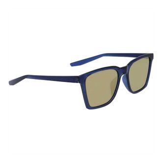 Nike Bout Quadratischer Rahmen-Sonnenbrille f&uuml;r Herren/Damen Unisex (Marine/Braun/Gold)