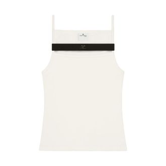 Courr&egrave;ges Femme, Tops, Blanc, Taille: 42 FR Hauts sans manches