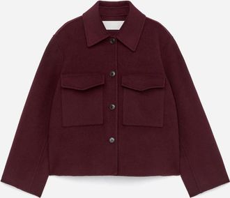 Arket Doubleface-Overshirt Aus Wolle -Rot