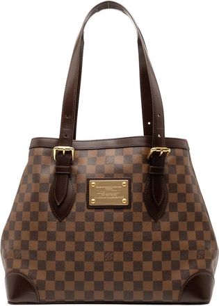 Louis Vuitton Shopper - Damier Ebene Hampstead MM - Gr. unisize - in Braun - für Damen