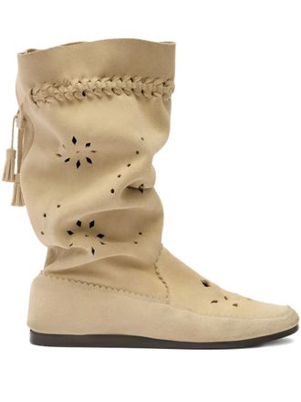 Isabel Marant Stiefel mit Cut-Out - Nude