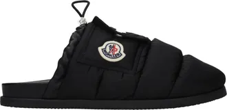 Moncler Ciabatta Et Sabots Mon Pocket Femmes Tissu Noir