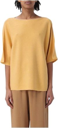 Fabiana Filippi Femme, Pulls, Orange, Taille: 42 FR Haut tricoté à col bateau orange