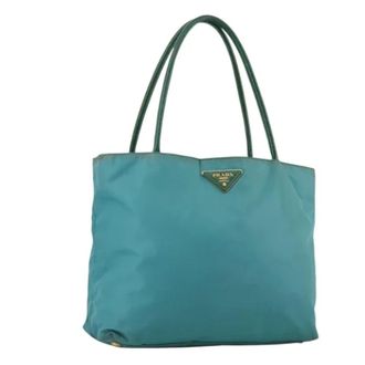 Prada Pre-owned Nylon cabas - Femme - Pre-owned - Bleu - Taille: ONE Size