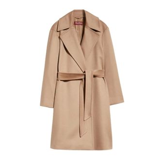 Max Mara Femme, Manteaux, Beige, Taille: 42 FR Array Belted Coat