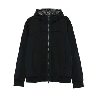 Paul & Shark Homme, Sweatshirts et sweats &agrave; capuche, Noir, Taille: XL Sweat &agrave; capuche zipp&eacute; en coton et nylon