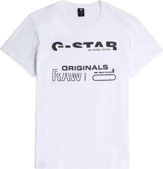 G-Star Homme, Tops, Blanc, Taille: M Camiseta Originals