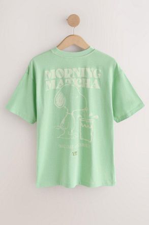 Next T-Shirt Lizenziertes Rundhals-T-Shirt, Snoopy Matcha (1-tlg)