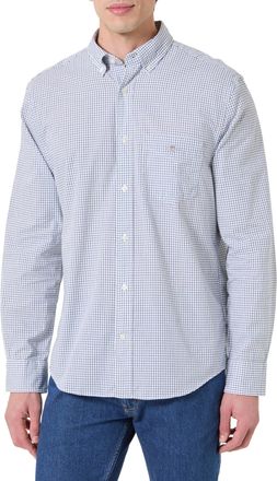 GANT Herren REG Classic POPLIN Micro Check Hemd, Gr&uuml;n, XL