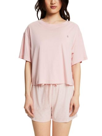 Esprit Damen Amelia Ocs Py Sslv+SHO Pyjamaset, 690/Light Pink, 38