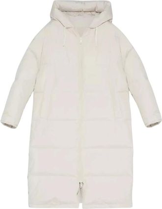 Yves Salomon Femme, Manteaux, Beige, Taille: 42 FR Longue doudoune r&eacute;versible