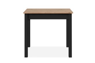 M&ouml;belando Esstisch >Capri< Moderner Esstisch 110x76x67 cm in Artisan Eiche mit schwarzem Vierkantfu&szlig;, robuste Melamin-Oberfl&auml;che, ABS-Kanten, bis 45 kg belastba