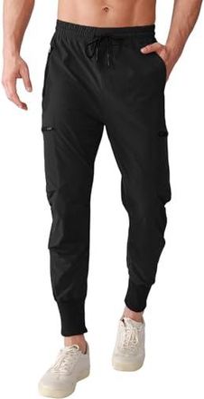 Generic Jogging Homme Pantalon Jogging Homme Pantalon Survetement Homme Confortable Classique - Pantalon Sport Extensible avec Cintrage Cheville - Id&eacute;al Train