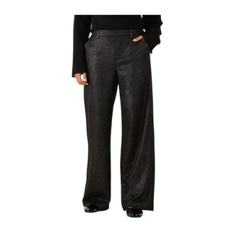 Object Weite Hose f&uuml;r stilvollen Herbst/Winter Look - - Trousers - Damen - Schwarzk - XS