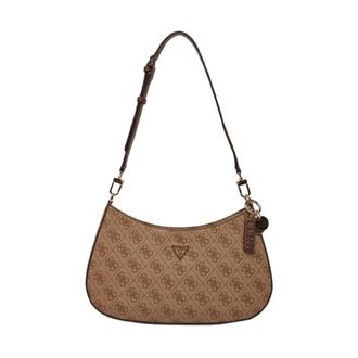 Guess Braune Schultertasche mit Metall-Logo - - Bags - Damen - Braun - ONE SIZE
