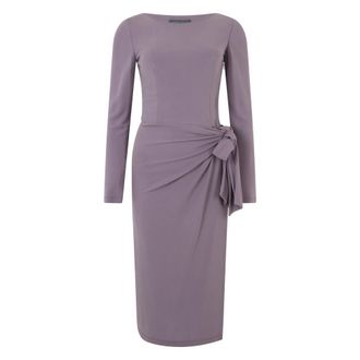 Alberta Ferretti Langes Lavendel-Kleid mit Drapierung - - Dresses - Damen - Grau - S