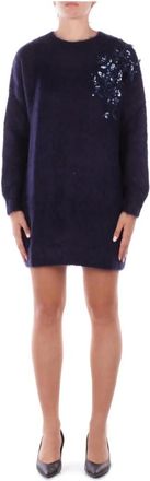 Blugirl Femme, Robes, Bleu, Taille: 38 FR Robe ornée