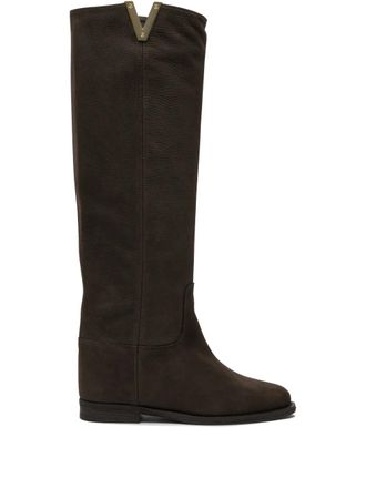 Via Roma 15 bottes en cuir - Marron