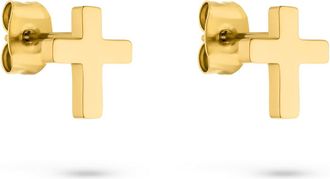 s.Oliver Ohrring - Elegante Ohrstecker aus poliertem Edelstahl - gold - wasserfest & hautfreundlich