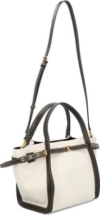Tod's Canvas and Linen Tote Bag - White