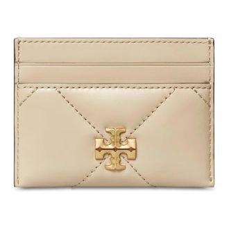 Tory Burch Femme, Accessoires, Beige, Taille: ONE Size Kira Diamond Quilt Card Case