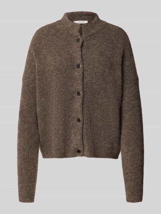 Gestuz Strickjacke aus Alpaka-Mix mit Stehkragen Modell Alpha