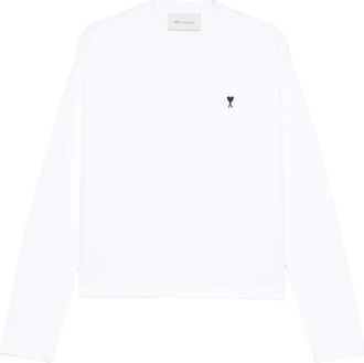 Ami Femme, Sweatshirts et sweats &agrave; capuche, Blanc, Taille: 42 FR Contrasted Ami de Coeur SweaT-shirt