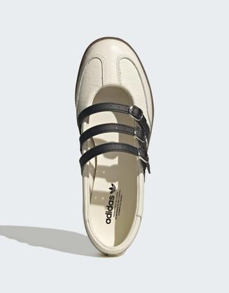adidas Originals Samba Ballerinas in Wollwei&szlig; und Schwarz