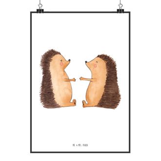 Mr. & Mrs. Panda Bild Igel Liebe DIN A4 - Geschenk, drucke, Wandbild, Hochzeitstag, kunstdruck poster, Freundin, Hochzeit, wanddeko