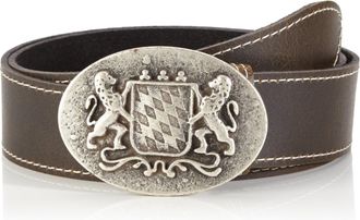 Werner Trachten Unisex Trachtengürtel Gürtel, Braun (antik braun 510), 125 cm