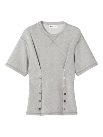 Lanvin haut boutonné à manches courtes - Gris