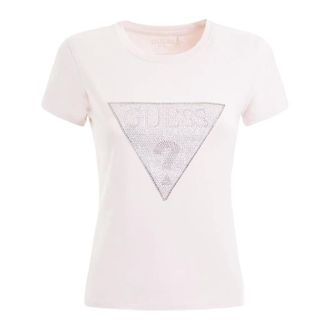 Guess Femme, Tops, Rose, Taille: 36 FR T-shirt à manches courtes rose clair