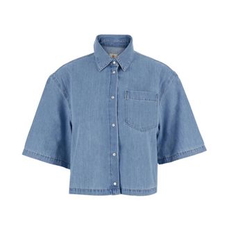 AG - Adriano Goldschmied Femme, Blouses et Chemises, Bleu, Taille: 42 FR Blouses & Chemises