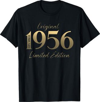 Generic 70. Geburtstag Februar 1956 Vintage Jahrgang T-Shirt