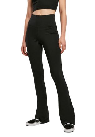 Urban Classics Damen Womens Organic Stretch Jersey Bootcut Leggings Yoga Pants, Schwarz, 4XL EU