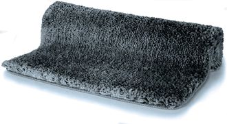 Spirella Badteppich Badematte Duschvorleger Mikrofaser Hochflor | flauschig | rutschhemmend | geeignet für Fußbodenheizung | 60x90 cm | Grau, Granit