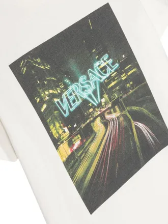 Versace Blinding Lights Print T-Shirt - White