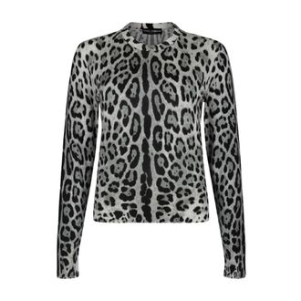 Dolce & Gabbana Stilvolle Sweaters Kollektion - - Knitwear - Damen - Grau - M