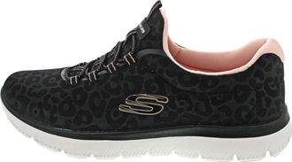 Skechers Damen Summits Sparking Spots Slip On Trainer - Schwarz/Ros&eacute;gold - UK 7