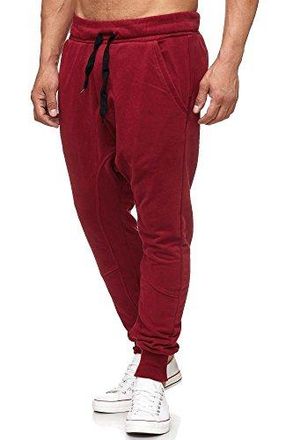 Tazzio P-501 Pantalon de survêtement Style harem - Rouge - Medium